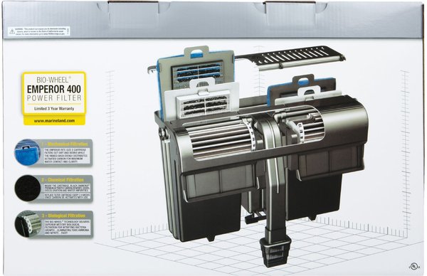 MARINELAND Bio-Wheel Emperor 400 Aquarium Power Filter, 80-gal - Chewy.com