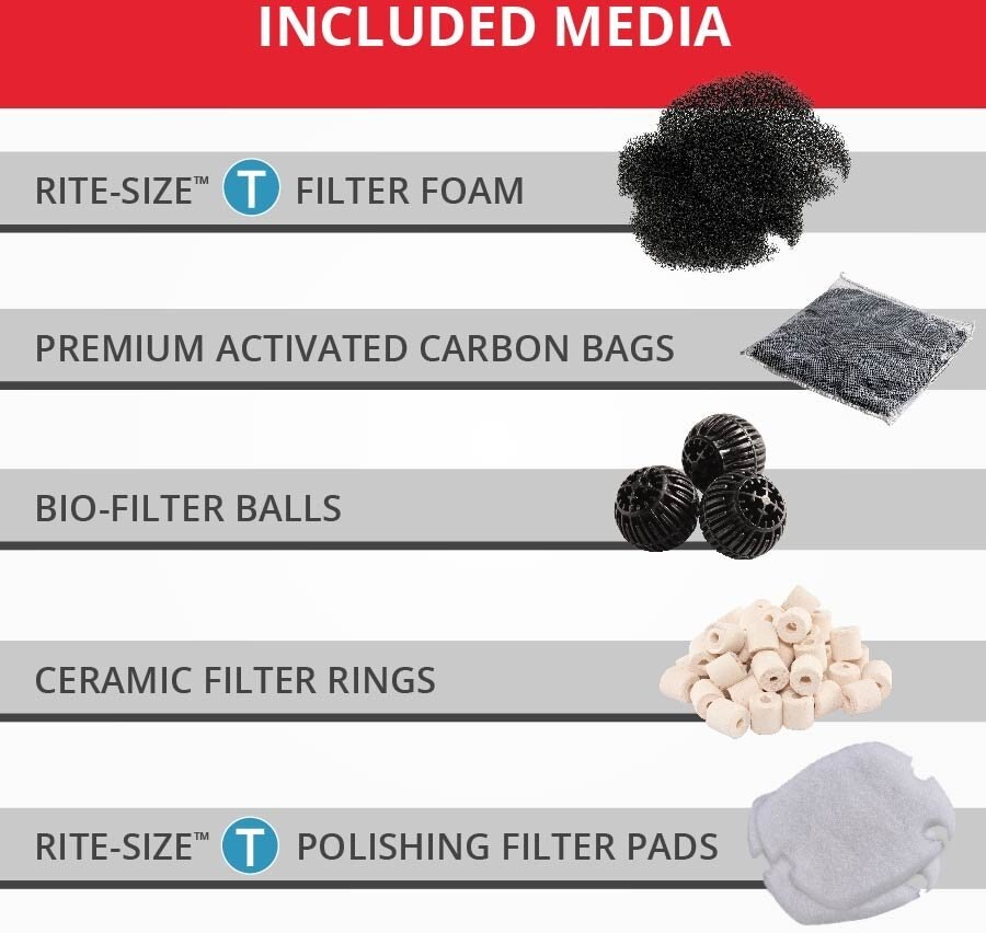 MARINELAND Magniflow 220 Canister Freshwater & Saltwater Aquarium ...