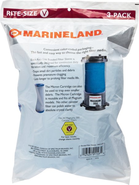 MARINELAND Magnum 350 Bonded Filter Cartridge, 3 count - Chewy.com