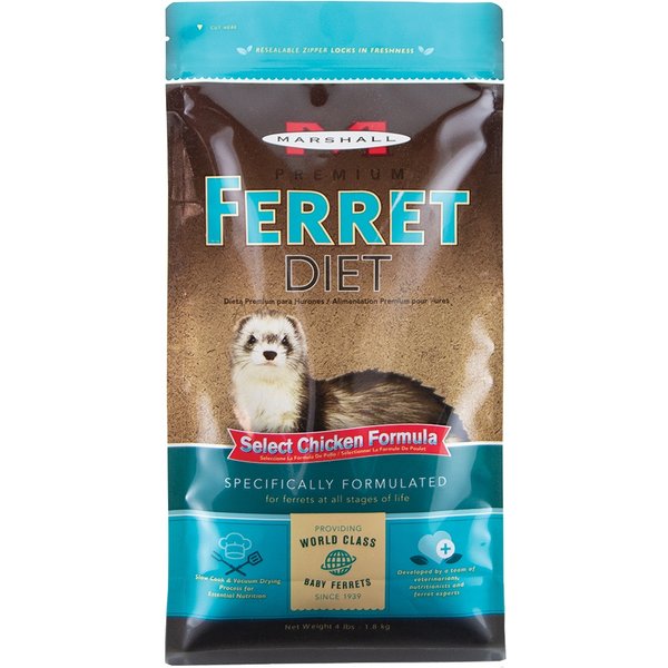 MARSHALL Select Chicken Formula Ferret Food, 4-lb bag - Chewy.com
