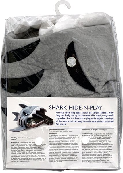 MARSHALL Shark Hide-N-Play Ferret Hideout Toy - Chewy.com