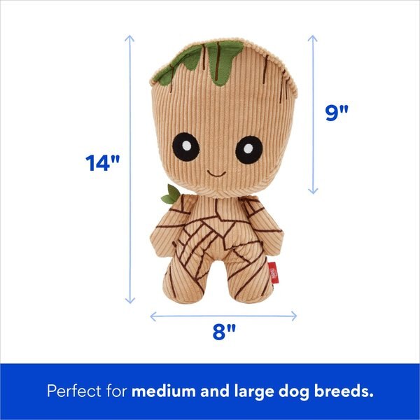 Discontinued - MARVEL 's Groot Plush Squeaky Dog Toy, Medium/Large ...