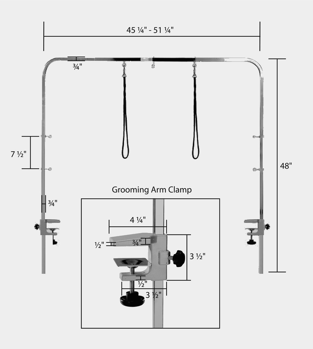 MASTER EQUIPMENT Overhead Dog Grooming Arm, Black - Chewy.com