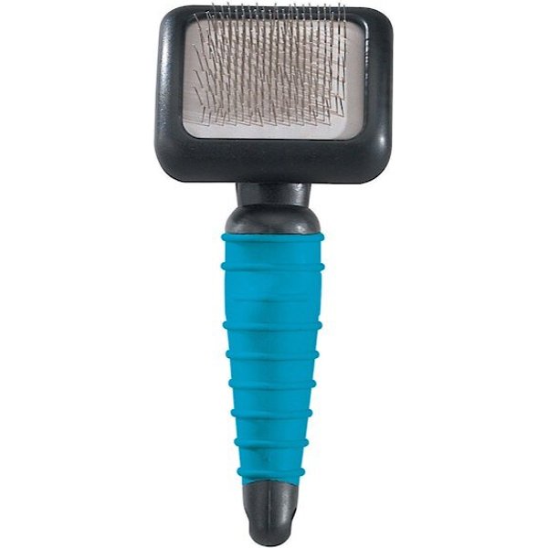 MASTER GROOMING TOOLS Ergonomic Slicker Pet Brush, Teal, Small - Chewy.com