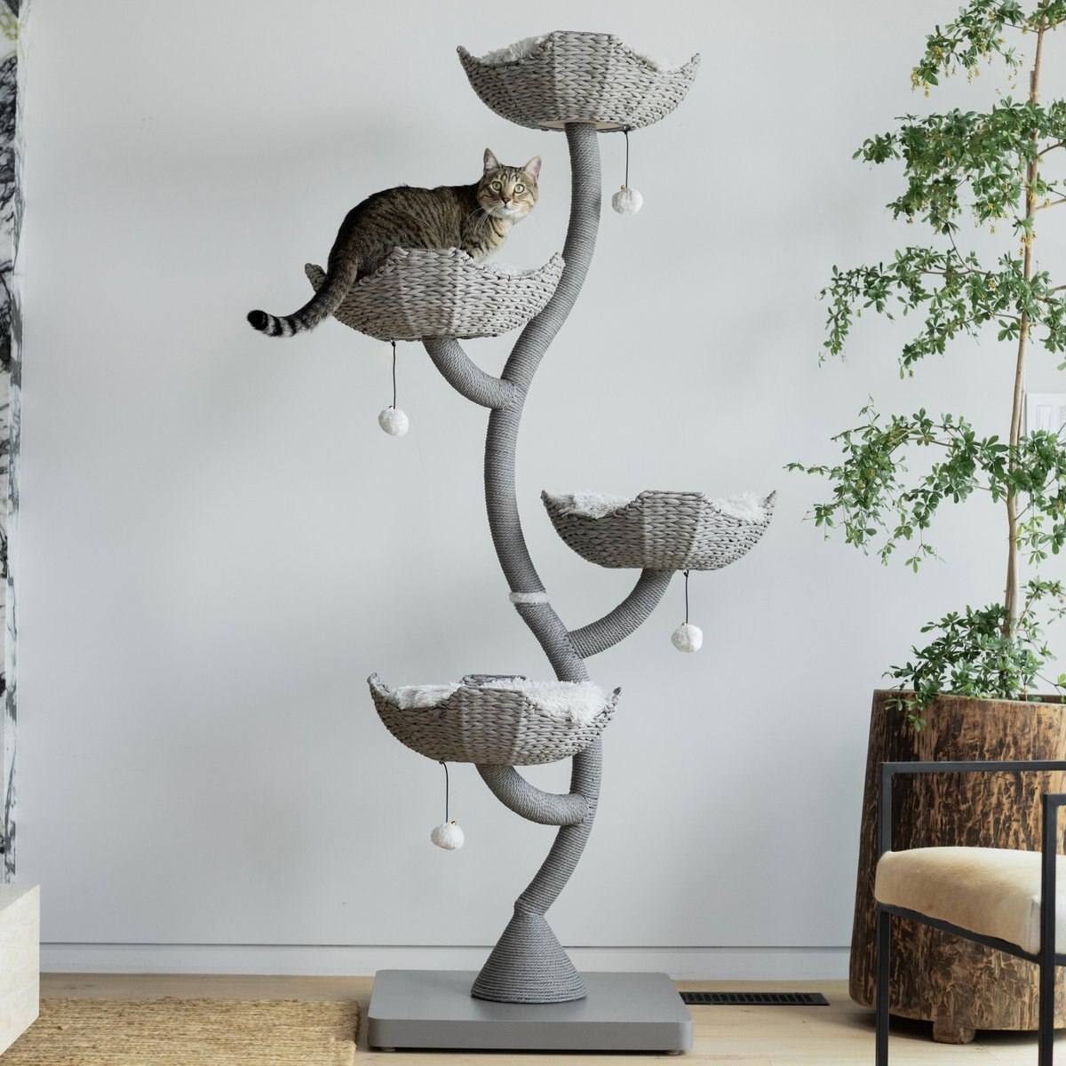 MAU Ivy Cat Tree, Large, Gray - Chewy.com