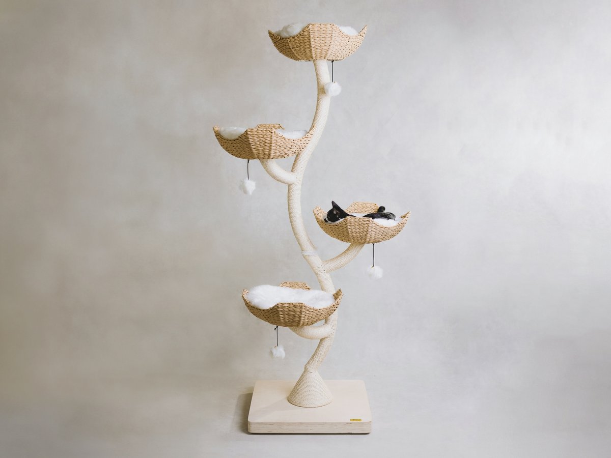 MAU Ivy Cat Tree, Large, White - Chewy.com