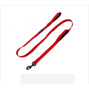 MAX AND NEO DOG GEAR Nylon Reflective Double Dog Leash, Red, 6-ft long ...