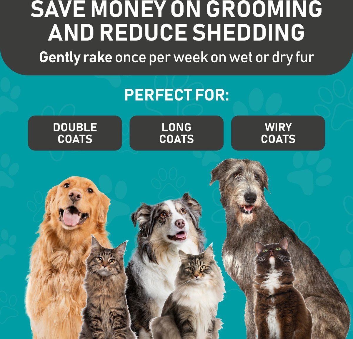 MAX POWER PLANET Dual Sided Undercoat Rake Dog & Cat Deshedding Tool ...