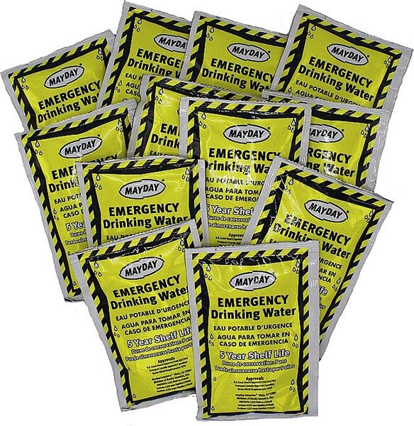 MAYDAY Emergency Drinking Water, 12 count, 4.225-oz pouch, 12 count ...