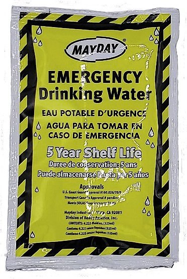 MAYDAY Emergency Drinking Water, 12 count, 4.225-oz pouch, 12 count ...