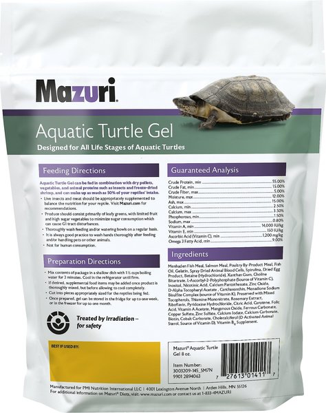 MAZURI Aquatic Turtle Gel, 8-oz bag - Chewy.com