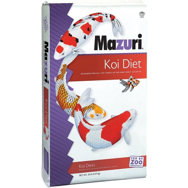 MAZURI Koi Pond Nuggets for Fish 6-12 Inches Food, 20-lb bag - Chewy.com