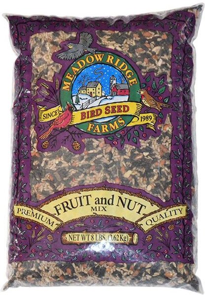 MEADOW RIDGE FARMS Fruit & Nut Mix Seeds Wild Bird Food, 8-lb bag ...