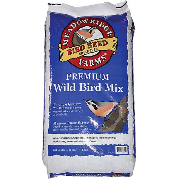 MEADOW RIDGE FARMS Non-GMO Black Oil Sunflower Seeds Wild Bird Food, 40 ...
