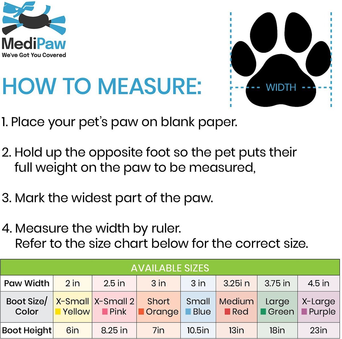 MEDIPAW Basic Dog & Cat Protective Boot, Medium - Chewy.com
