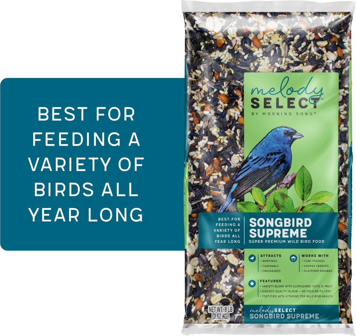 MELODY SELECT Songbird Supreme Bird Food, 8-lb bag - Chewy.com