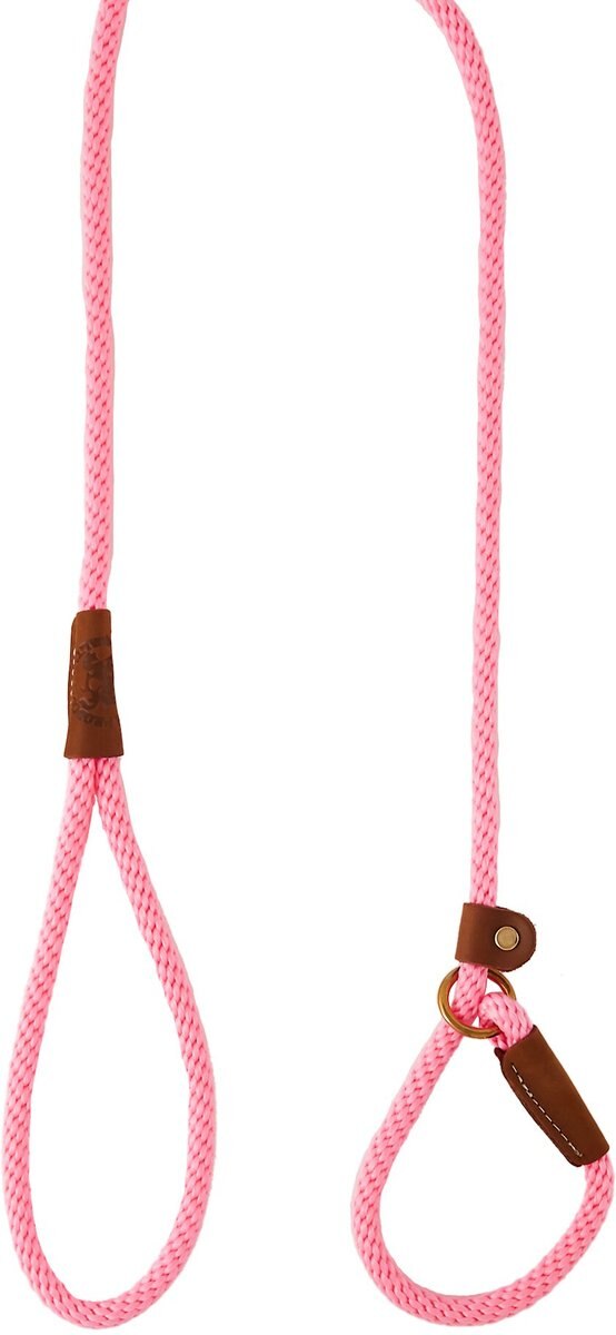 MENDOTA PRODUCTS Small Slip Solid Rope Dog Leash, Hot Pink, 4-ft long ...