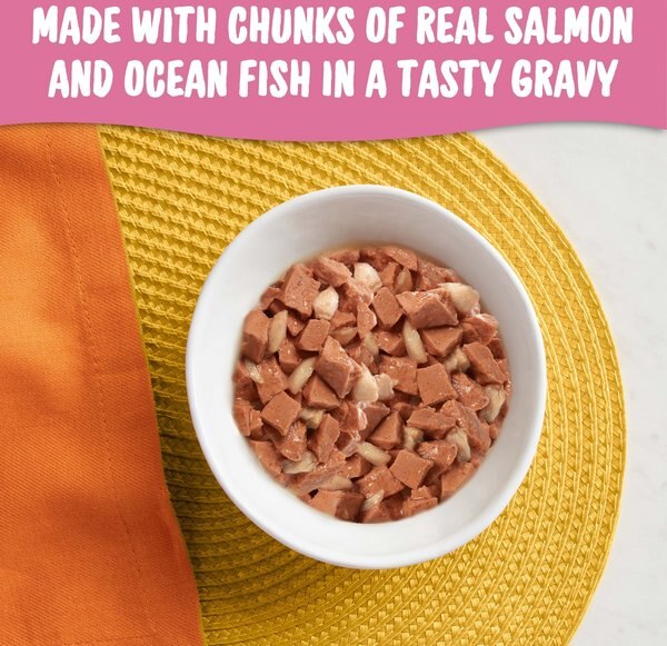 Out of Stock - MEOW MIX Chunks in Gravy Real Salmon & Ocean Fish Wet ...
