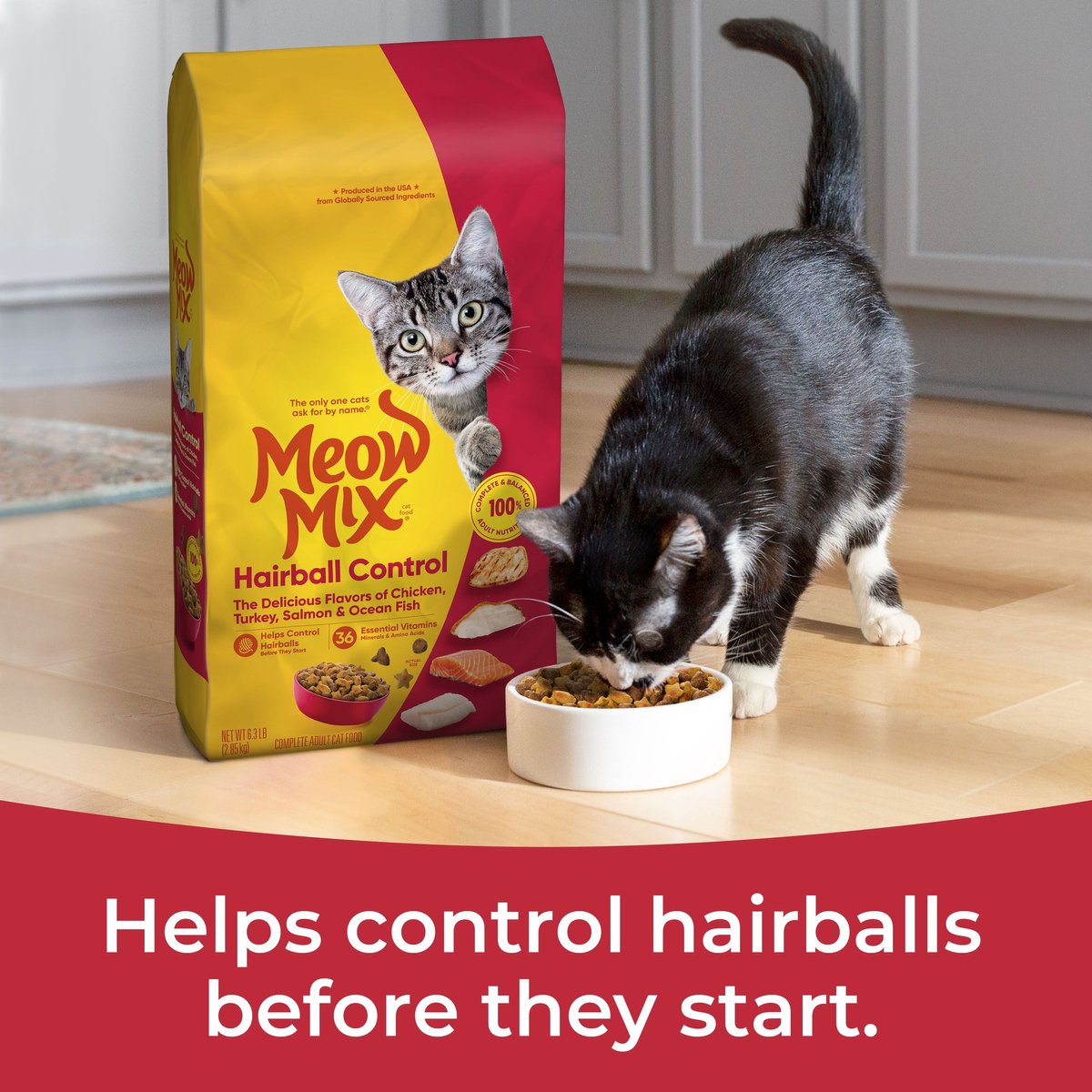 MEOW MIX Hairball Control Dry Cat Food, 18.9-lb bundle - Chewy.com