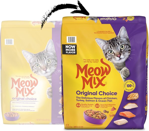 MEOW MIX Original Choice Dry Cat Food, 16-lb bag - Chewy.com