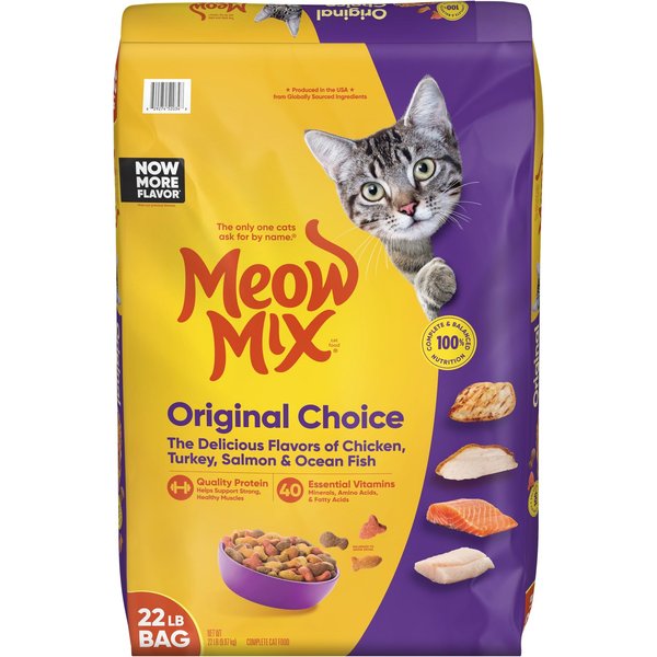 MEOW MIX Original Choice Dry Cat Food, 22-lb bag - Chewy.com