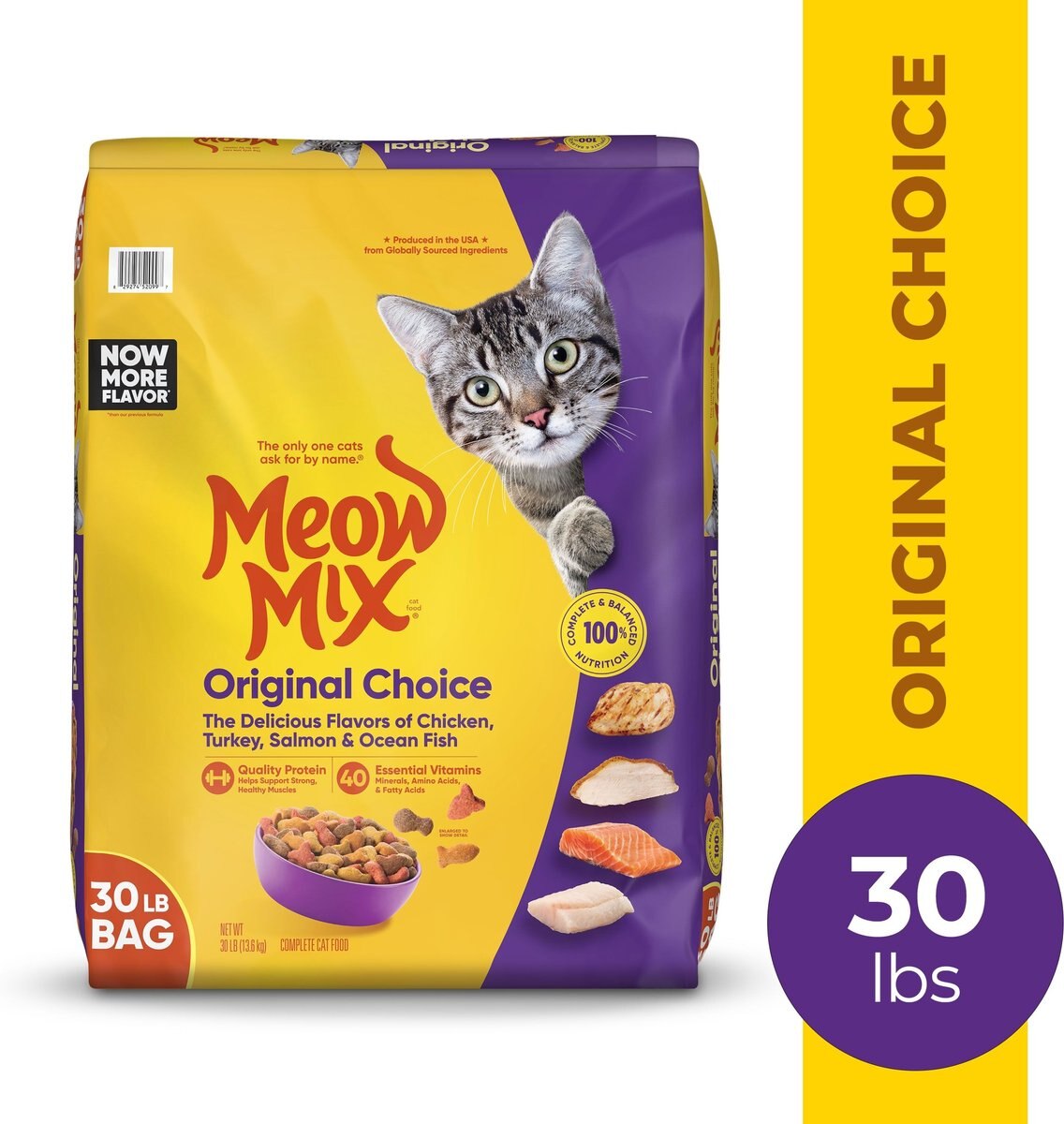MEOW MIX Original Choice Dry Cat Food, 30-lb bag - Chewy.com