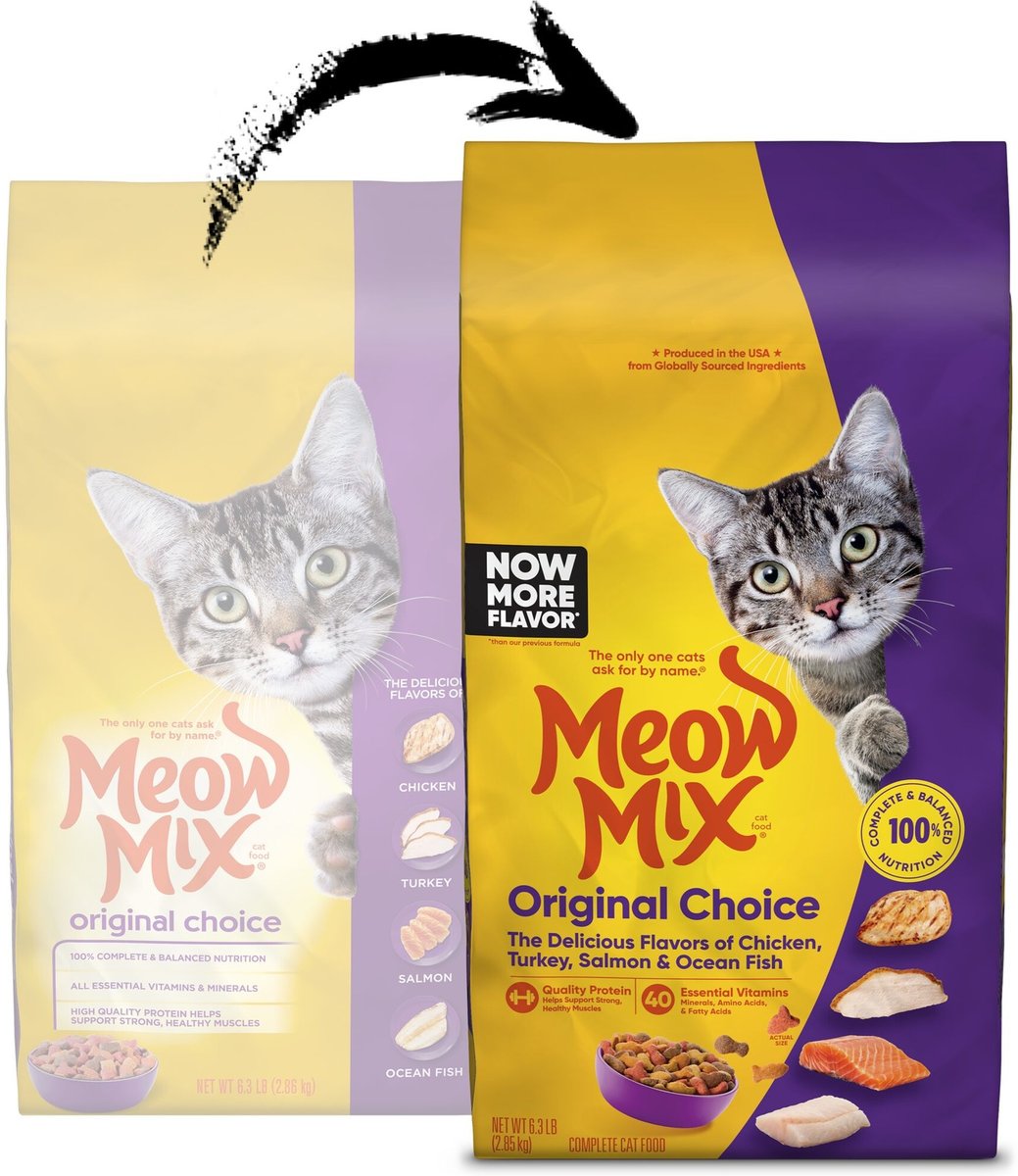 MEOW MIX Original Choice Dry Cat Food, 6.3-lb bag - Chewy.com