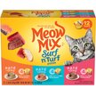 MEOW MIX Pate in Gravy Surf n Turf Variety Pack Wet Cat Food, 2.75-oz cup, case of 12 - Chewy.com
