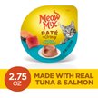 MEOW MIX Pate in Gravy with Real Tuna & Salmon Wet Cat Food, 2.75-oz cup, case of 12 - Chewy.com
