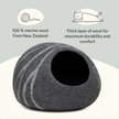 MEOWFIA Premium Felt Cat Cave Bed, Dark Gray - Chewy.com