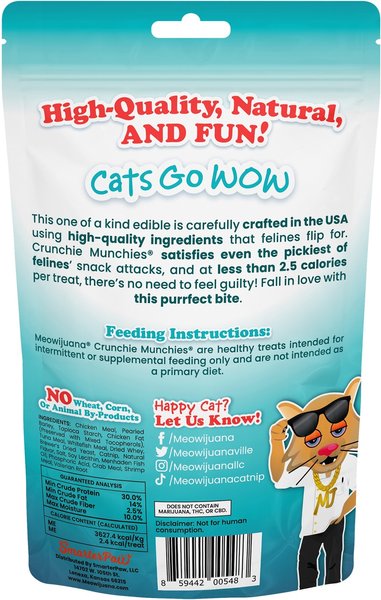 MEOWIJUANA Crunchie Munchie Seafood Medley Catnip Crunchy Cat Treats, 3 ...
