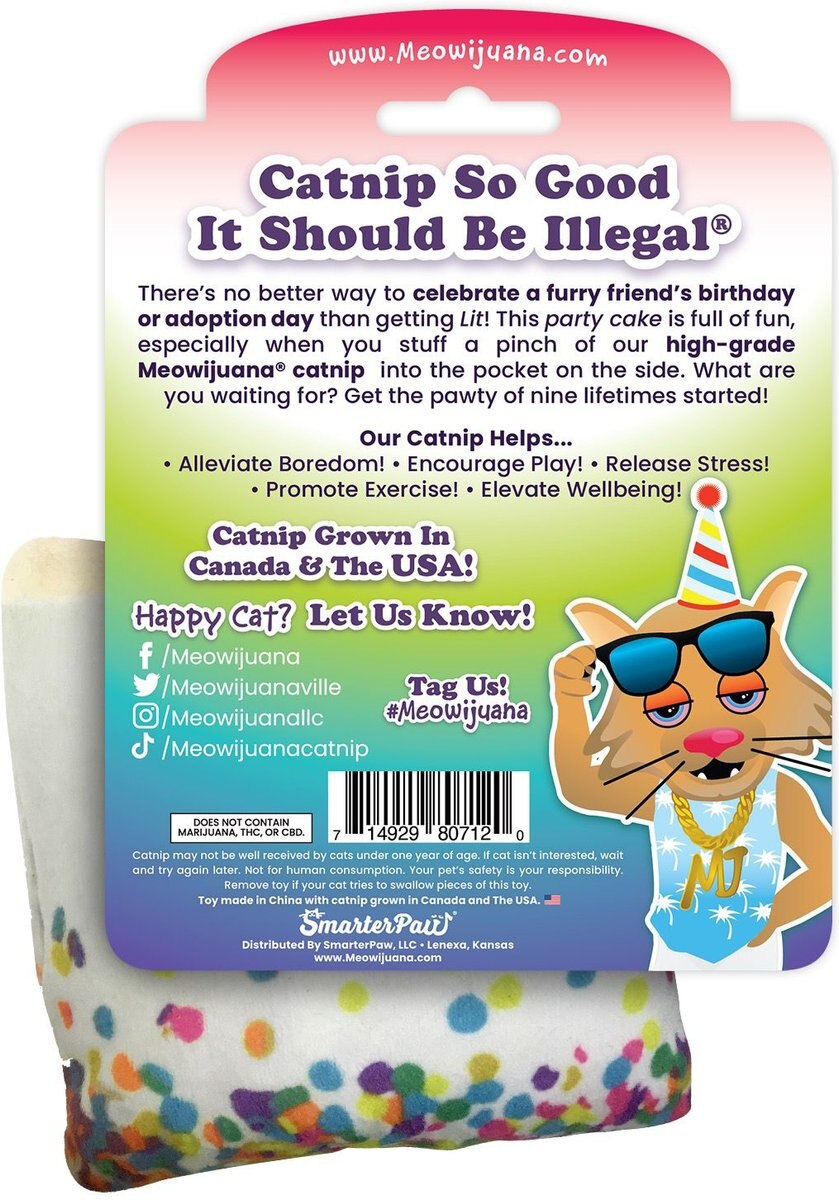 MEOWIJUANA Refillable Get Lit Cake Cat Toy - Chewy.com