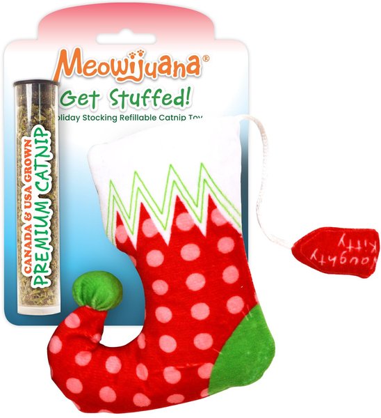 Out of Stock - MEOWIJUANA Refillable Get Stuffed Stocking Cat Toy ...