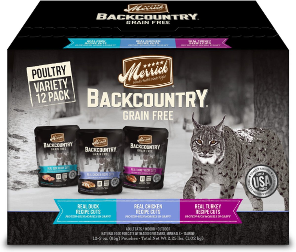 MERRICK Backcountry Grain-Free Morsels in Gravy Real Duck, Chicken ...
