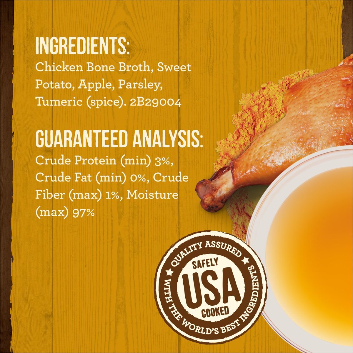 MERRICK Chicken Bone Broth Grain-Free Wet Dog Food Topper, 16-oz pouch ...