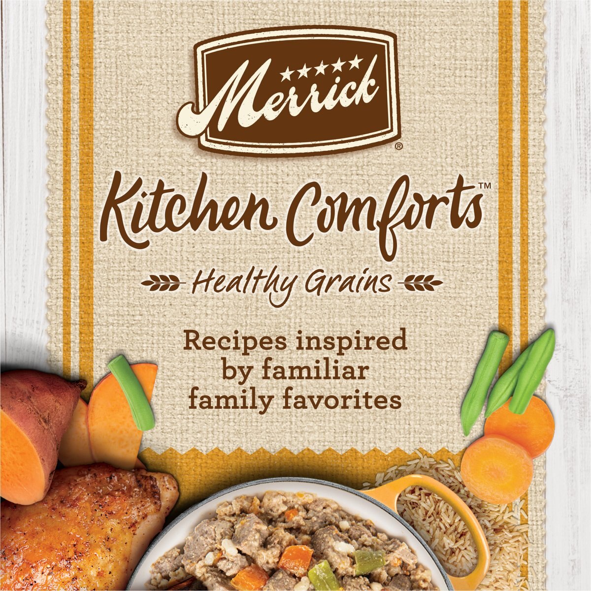 MERRICK Kitchen Comforts Chicken & Rice Wet Dog Food, 12.7-oz can, case ...