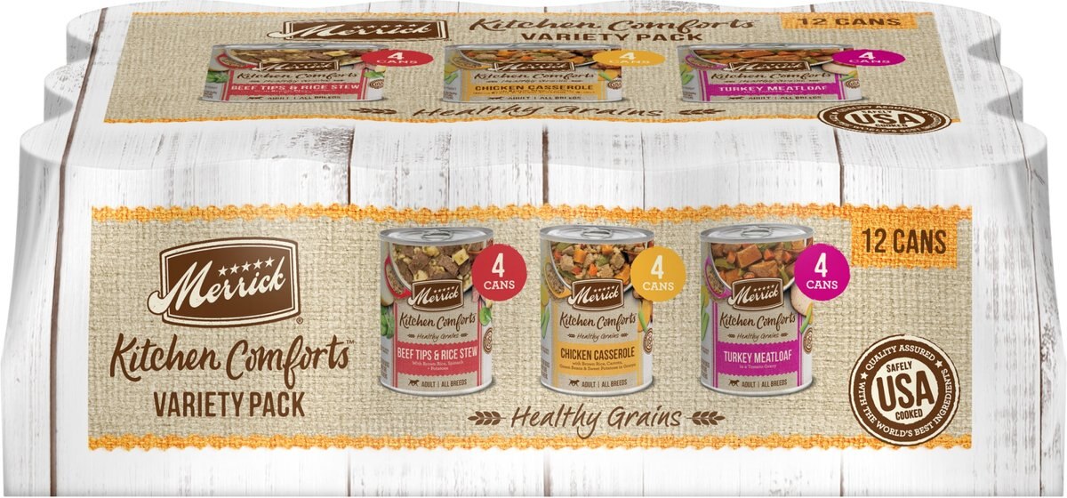 MERRICK Kitchen Comforts Real Meat & Brown Rice with Grains Variety ...