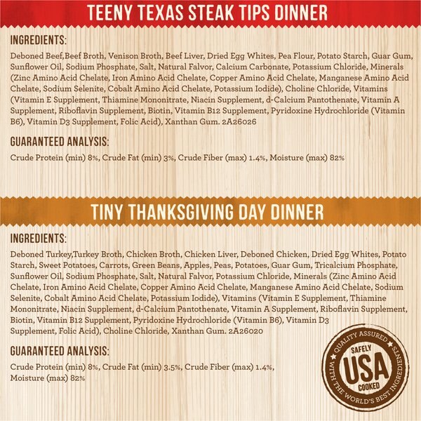 MERRICK Lil’ Plates Dinner Duos Teeny Texas Steak Tips Dinner & Tiny ...