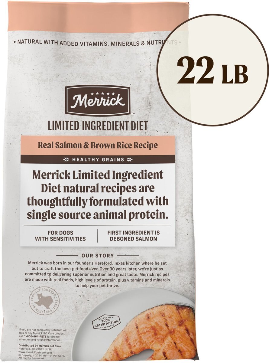 MERRICK Limited Ingredient Diet Real Salmon & Brown Rice Recipe with ...