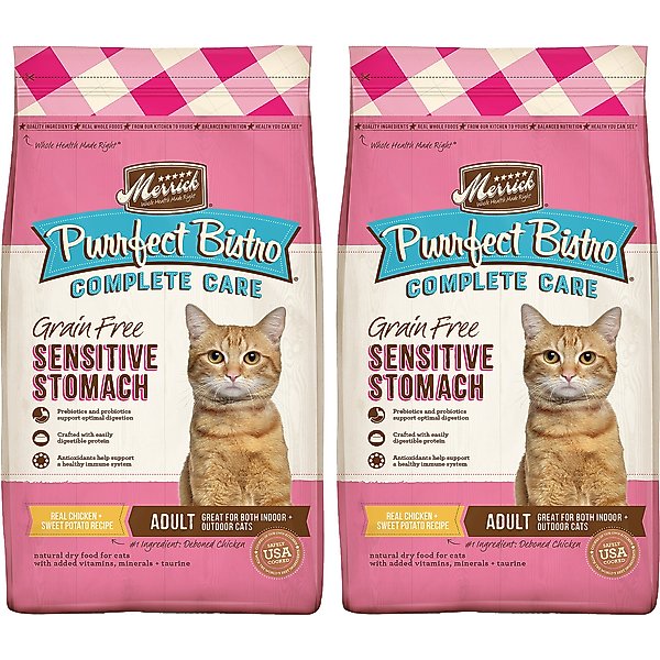MERRICK Purrfect Bistro Complete Care Grain- Free Sensitive Stomach ...
