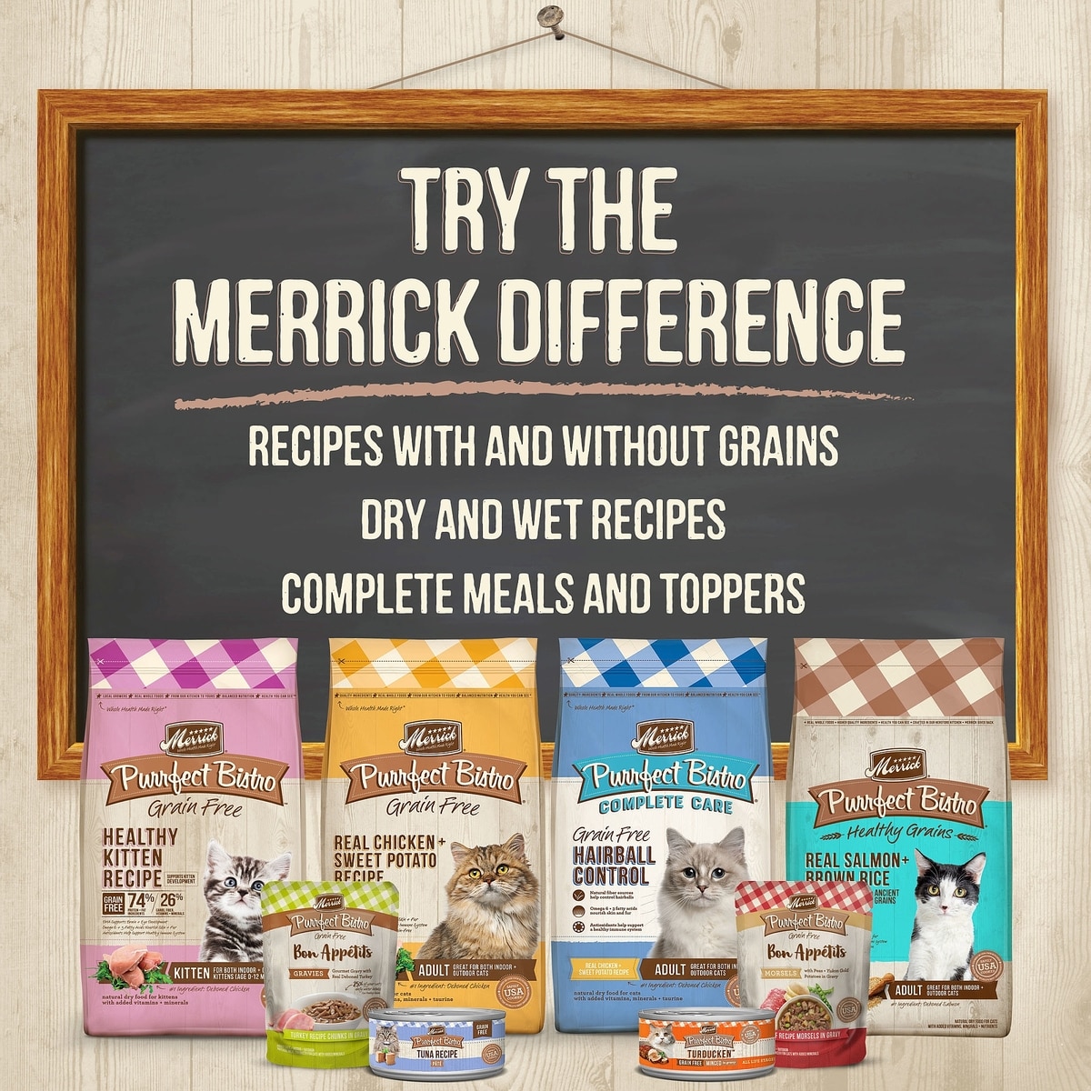 Discontinued - MERRICK Purrfect Bistro Complete Care Grain- Free ...