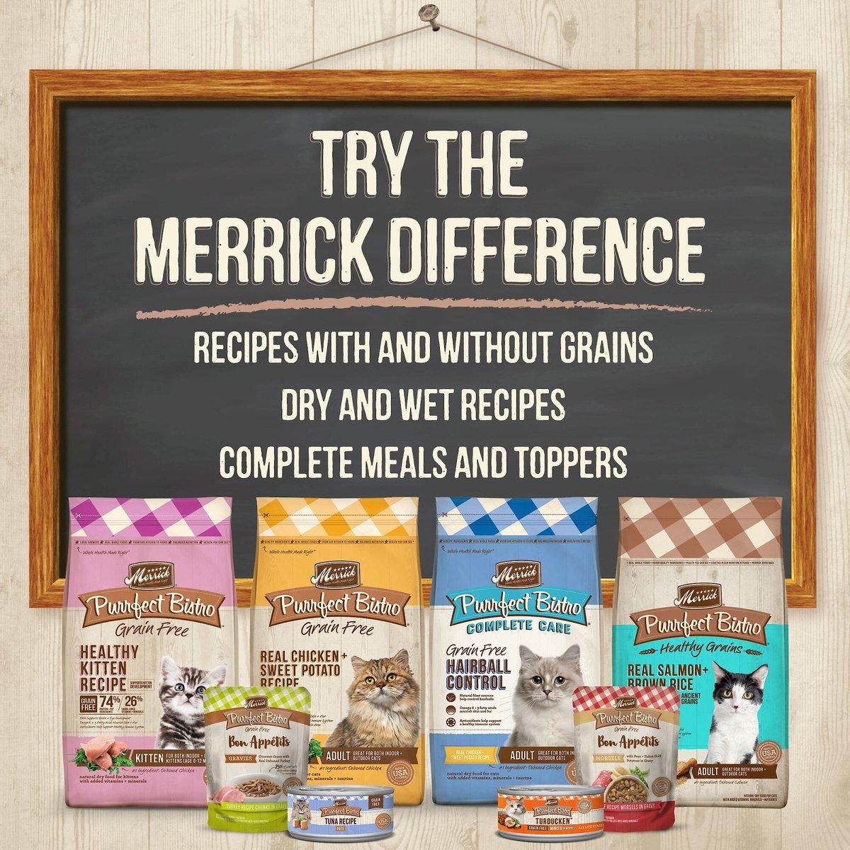 MERRICK Purrfect Bistro Healthy Grains Real Chicken + Brown Rice Recipe ...
