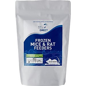MICEDIRECT Frozen Feeders Snake Food, Rats, Pups, 25 count - Chewy.com