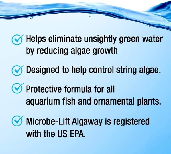 MICROBE-LIFT Algaway 5.4 Algae Control Aquarium Algaecide, 8-oz bottle ...