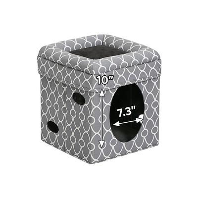 MIDWEST Curious Cube Cat Condo, Geometric Gray - Chewy.com