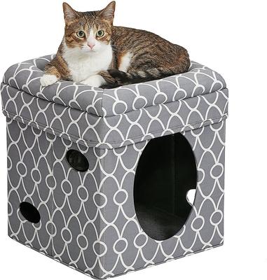 MIDWEST Curious Cube Cat Condo, Geometric Gray - Chewy.com