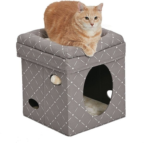MIDWEST Curious Cube Cat Condo, Geometric Mushroom - Chewy.com