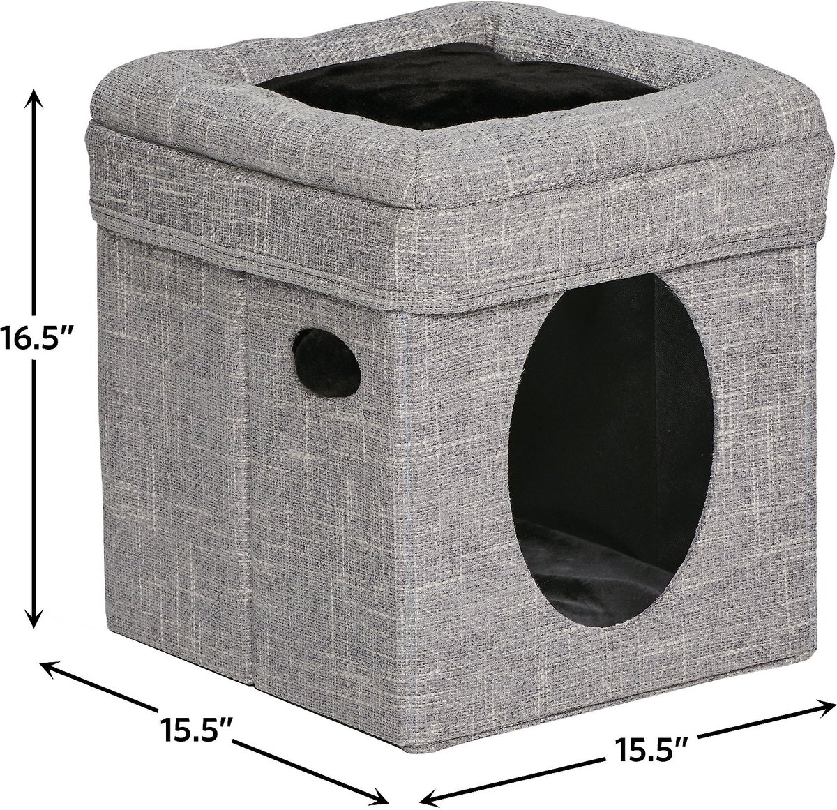 MIDWEST Curious Cube Cat Condo, Silver - Chewy.com