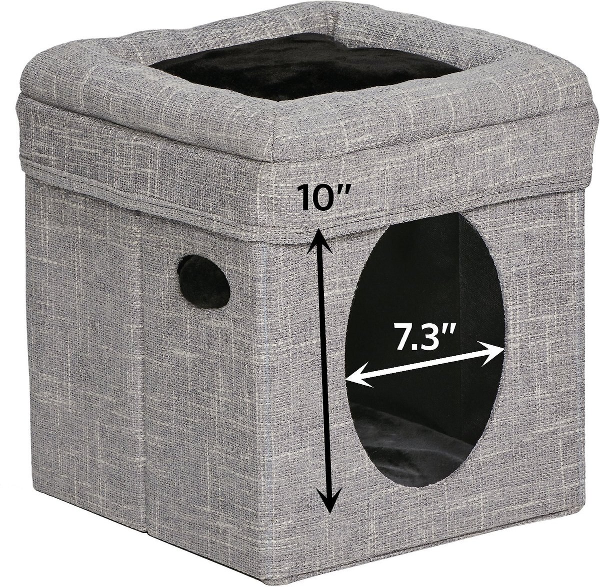 MIDWEST Curious Cube Cat Condo, Silver - Chewy.com