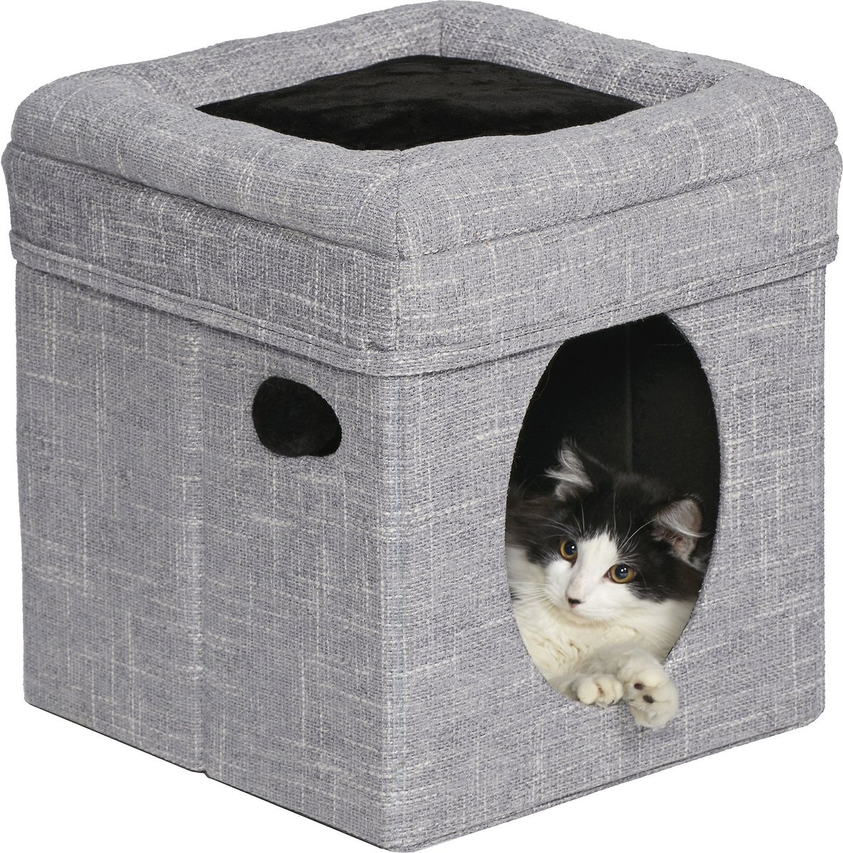 MIDWEST Curious Cube Cat Condo, Silver - Chewy.com